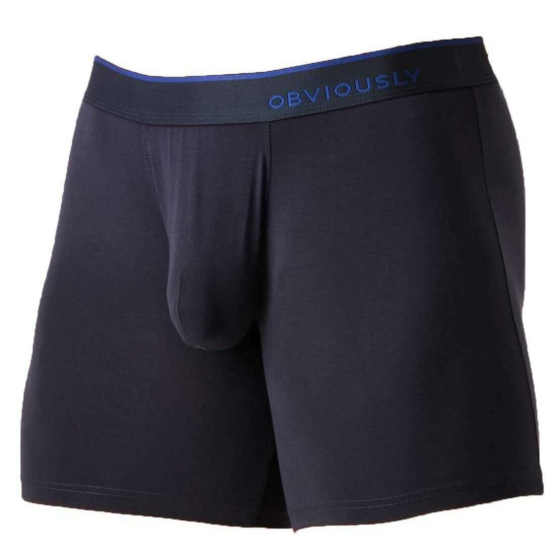 Obviously Black PrimeMan Boxer Brief 6inch Leg | The Socks Emporium