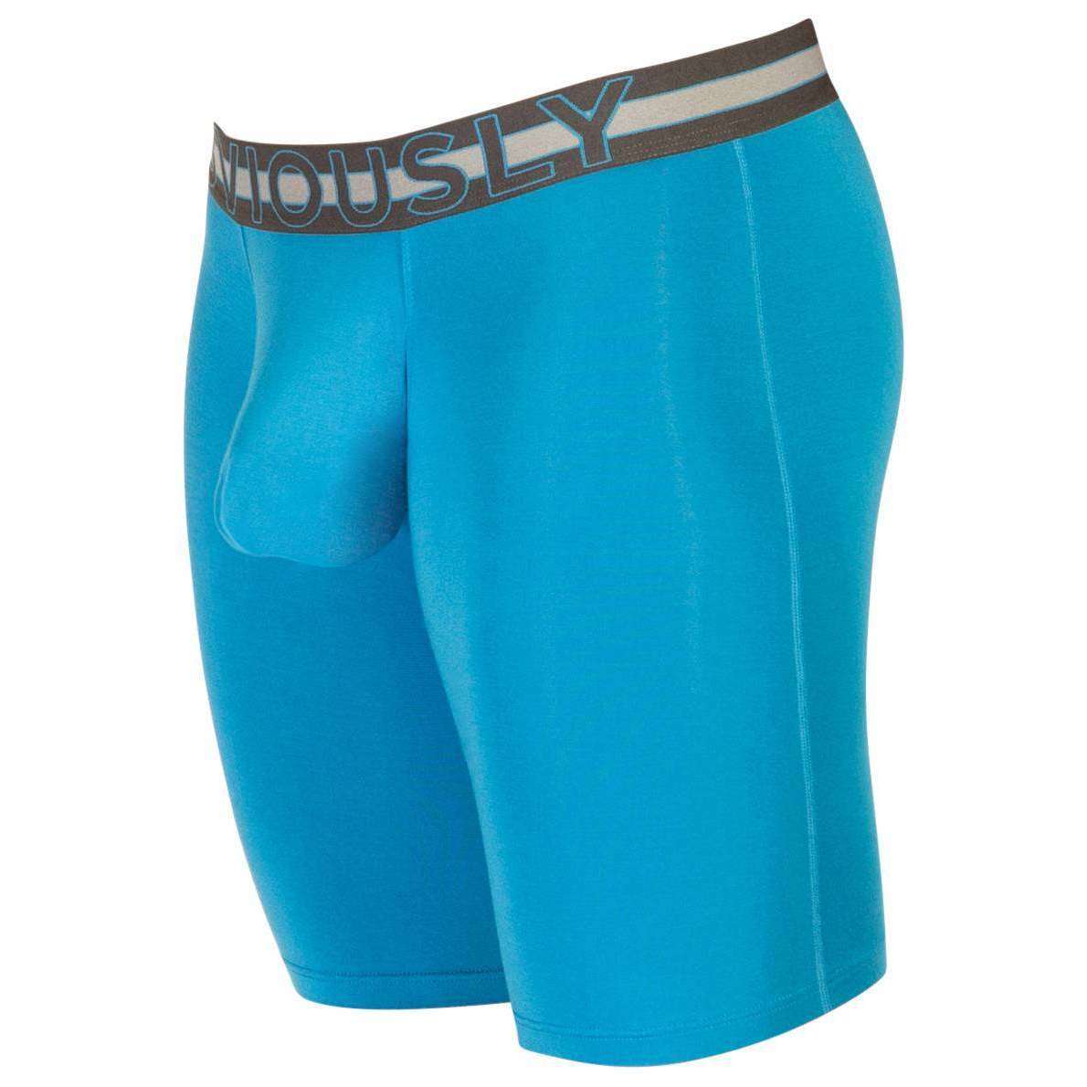 Obviously Blue EveryMan AnatoMAX Boxer Brief 9inch Leg | The Socks Emporium
