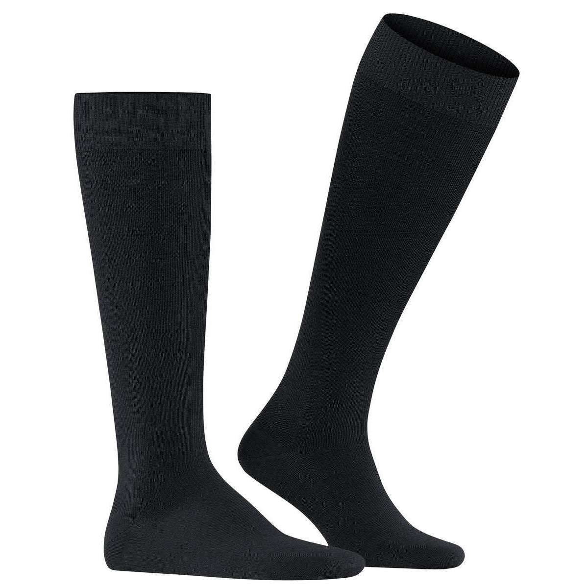 Falke Black Energizing Wool Knee High Socks | The Socks Emporium