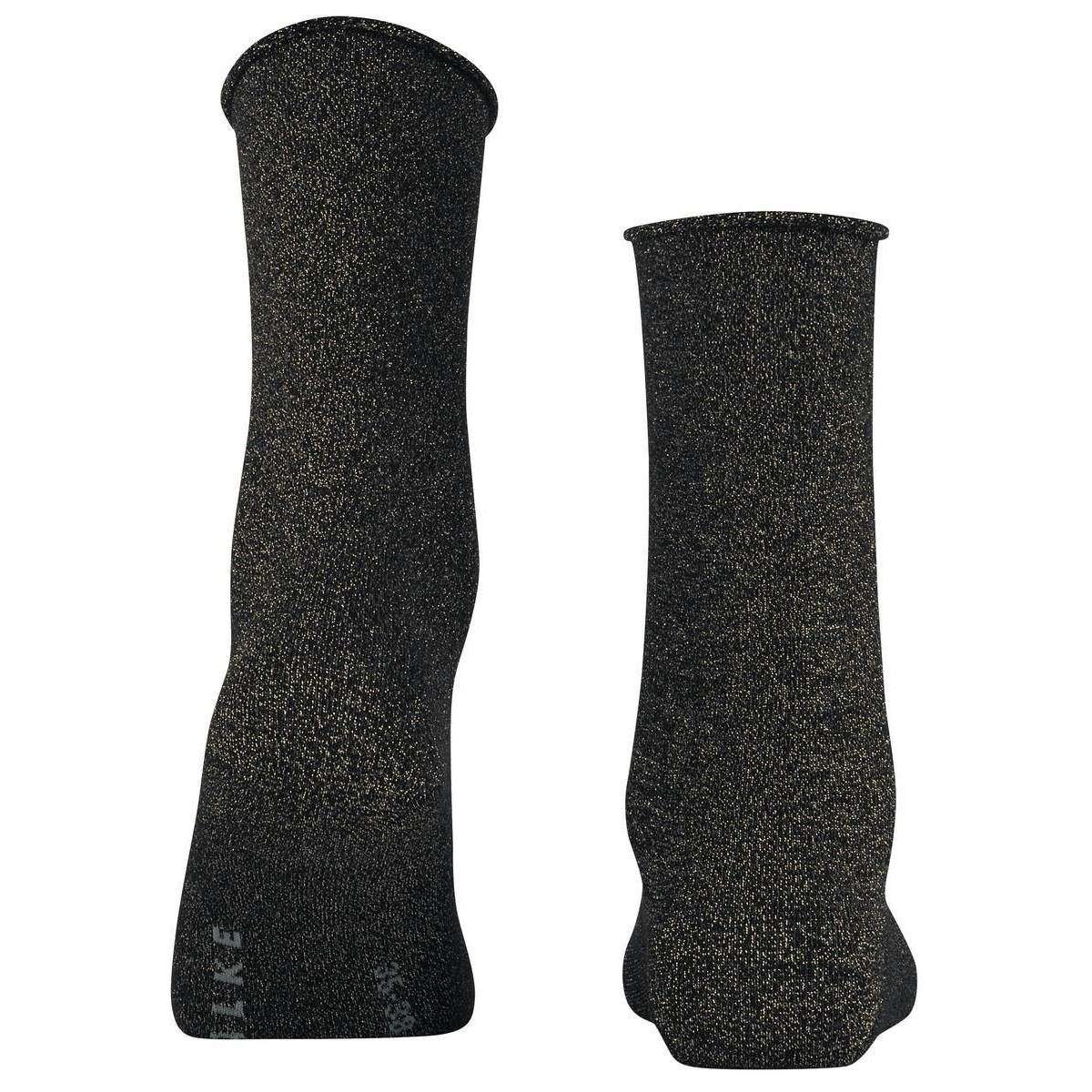 Falke Black Shiny Socks | The Socks Emporium